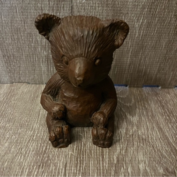 red mill | Other | Vintage Red Mill Mfg Co Sitting Bear Cub Carved ...